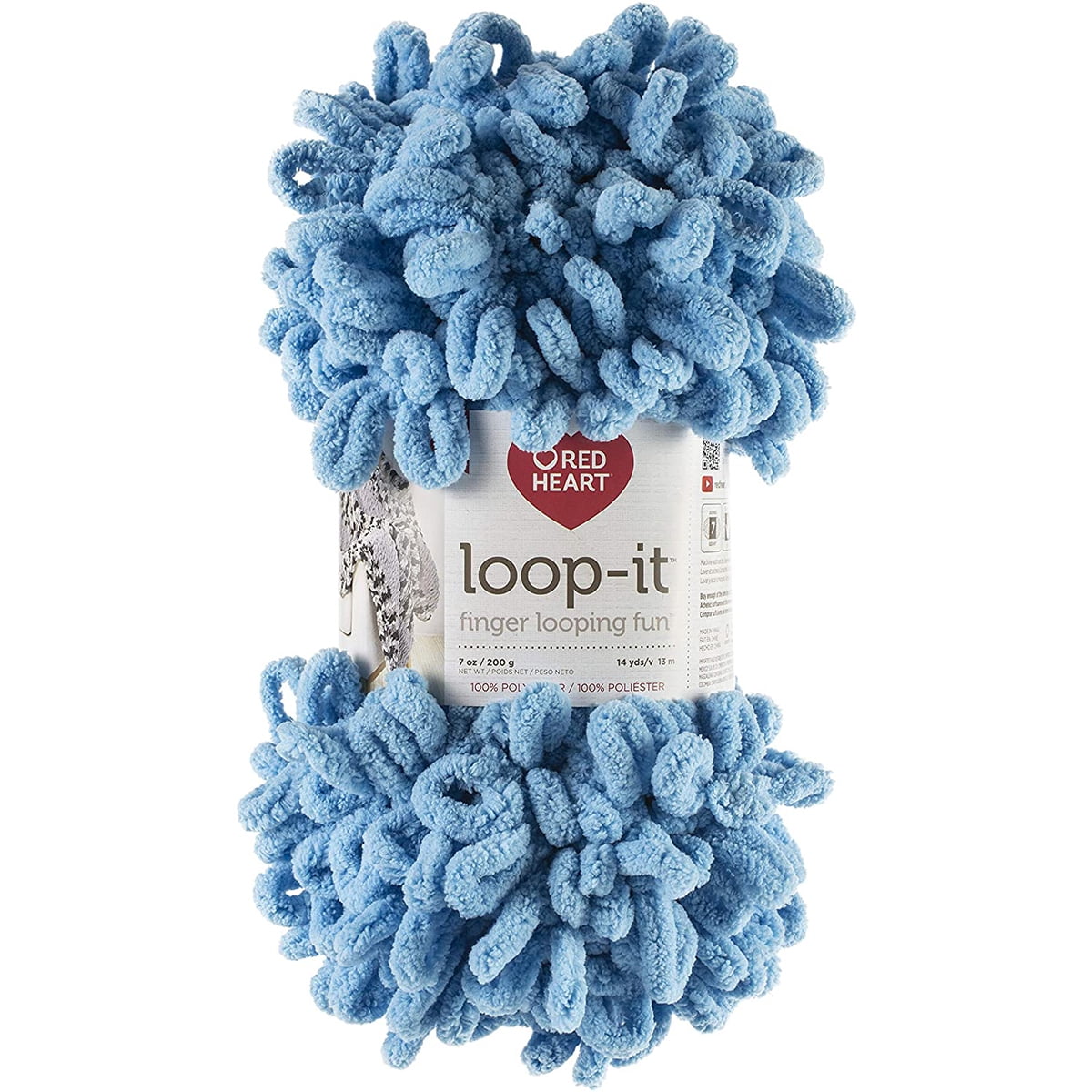 Red Heart 100% Polyester Loop-It 7oz #7 Yarn Skeins, No Needle, 14 yd ...