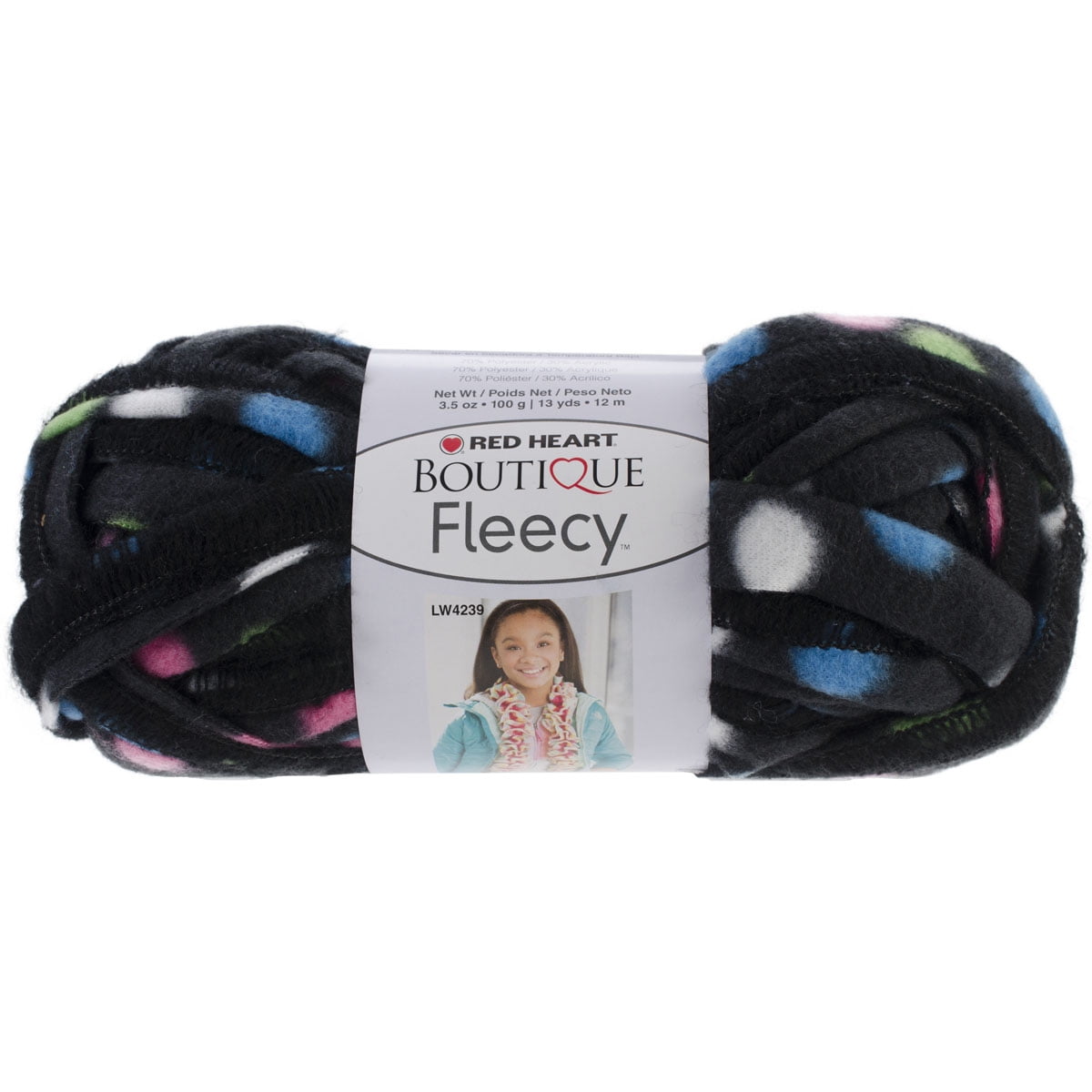 Red Heart 13 Yd Boutique Fleecy Hot Dots Yarn - Walmart.com