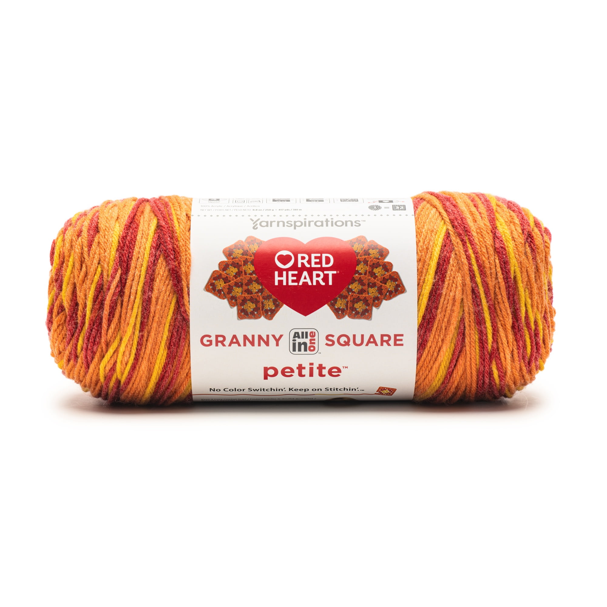 Red Heart® All In One Granny Square Petite™ #4 Worsted (Medium) Acrylic ...