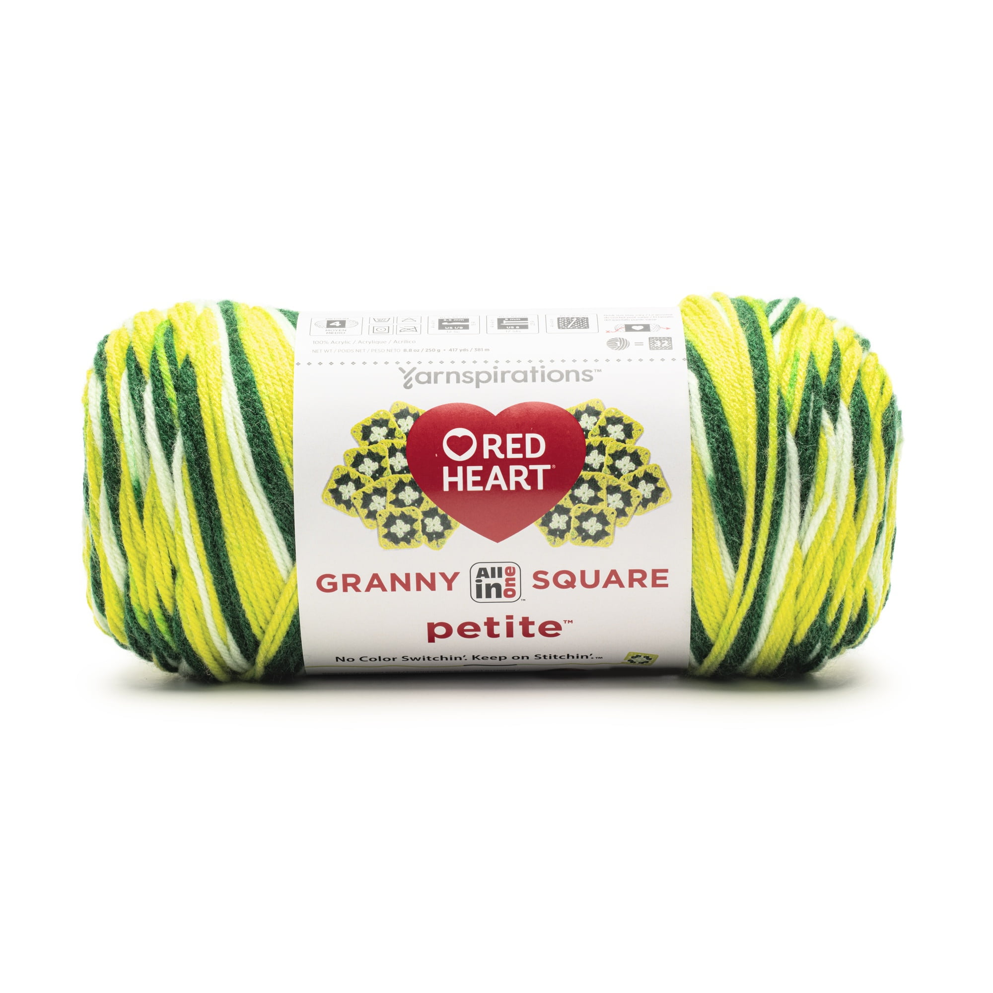 Red Heart® All In One Granny Square Petite™ #4 Worsted (Medium) Acrylic ...