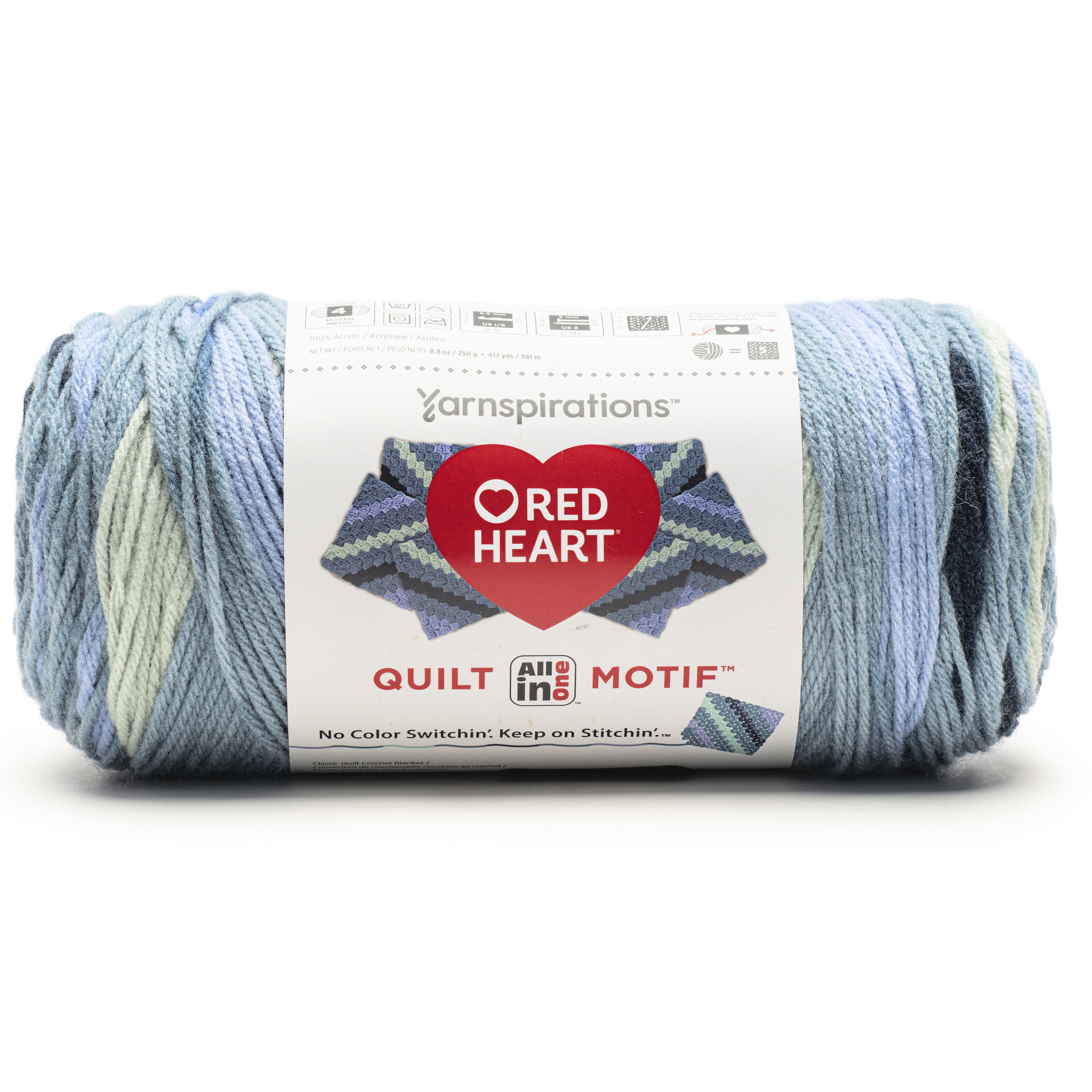 Red Heart All In One Quilt Motif Yarn-Classic - Walmart.com