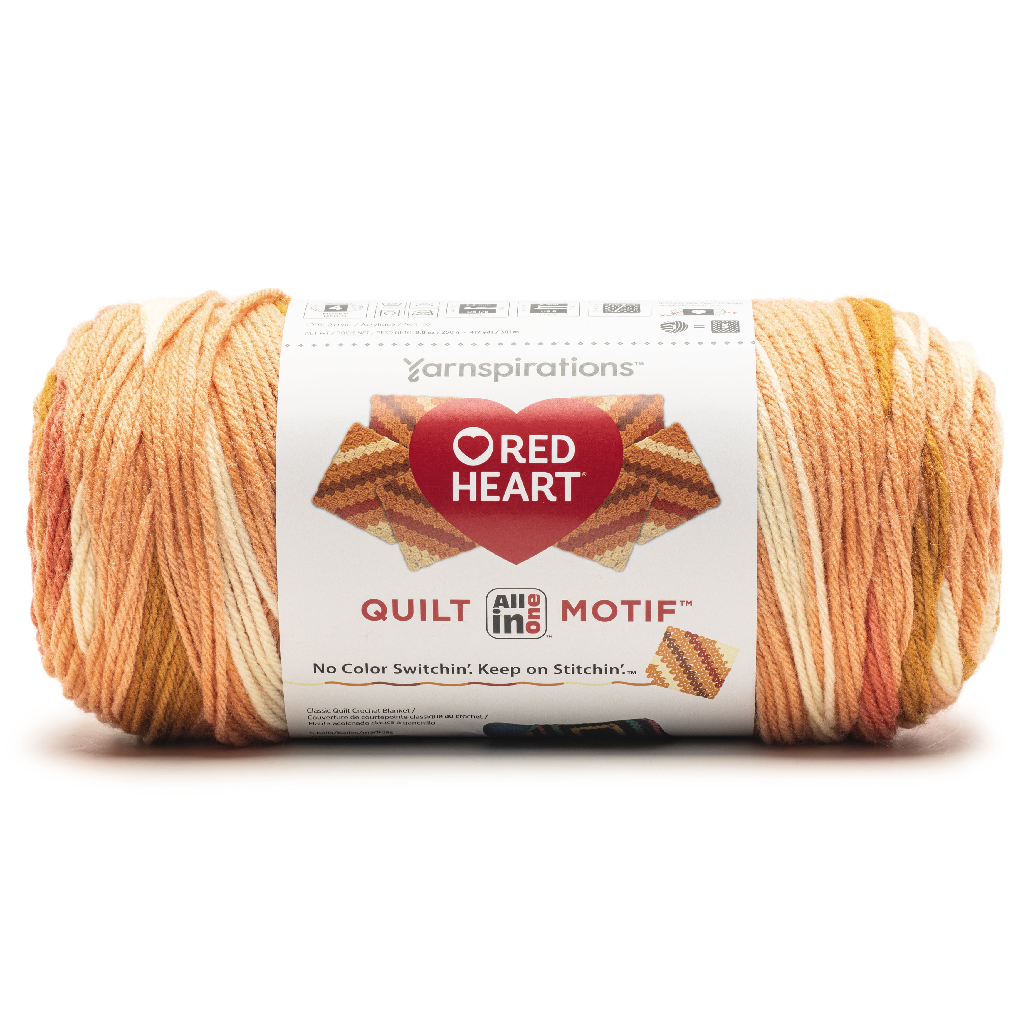 Red Heart All In One Quilt Motif Yarn-Cultured - Walmart.com