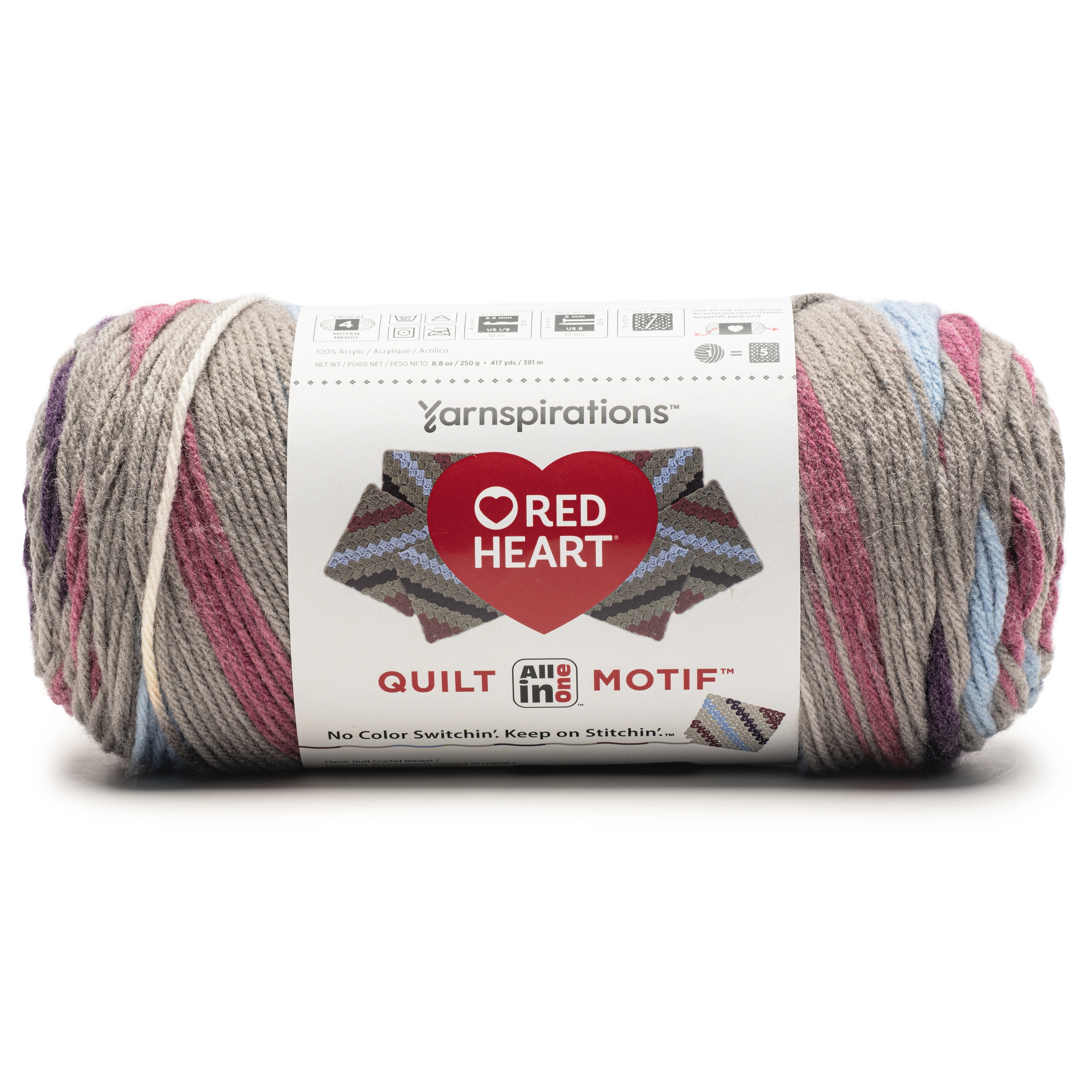 Red Heart All In One Quilt Motif Yarn-Enduring - Walmart.com