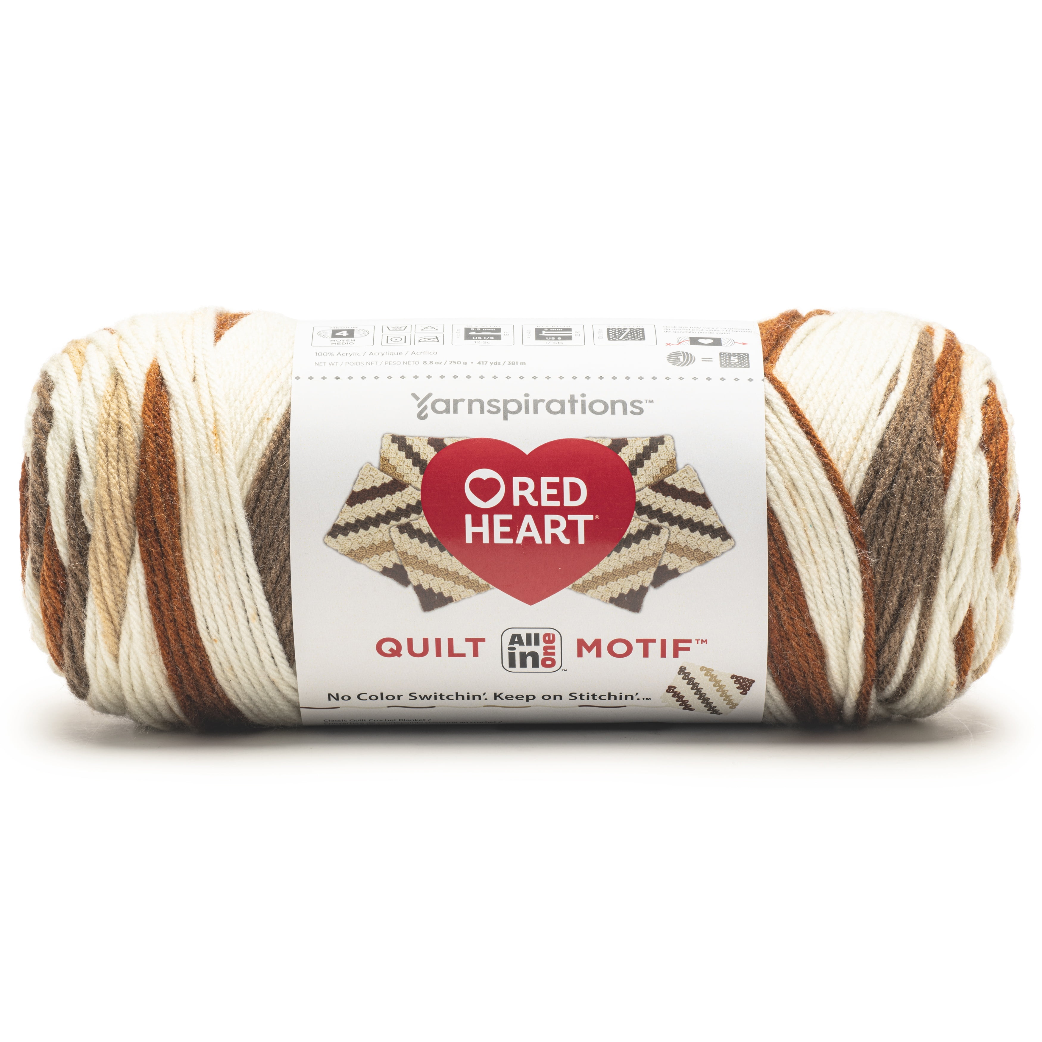 Red Heart All In One Quilt Motif Yarn-Roots - Walmart.com