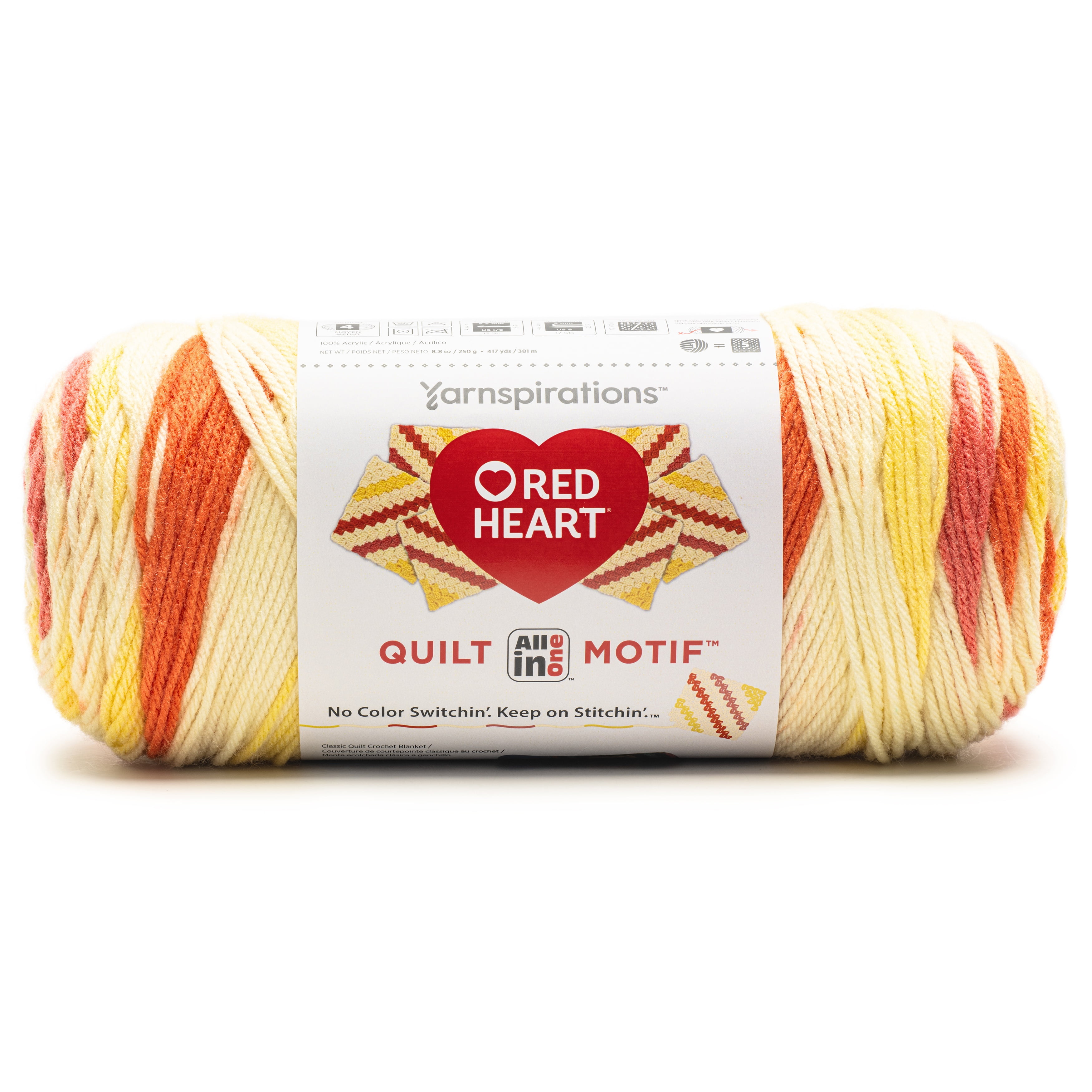 Red Heart All In One Quilt Motif Yarn-Vintage - Walmart.com