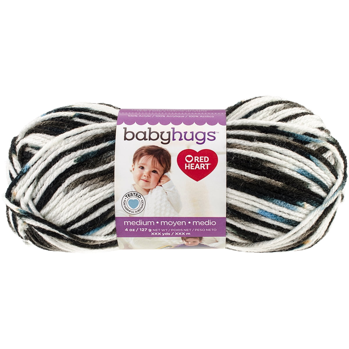 Red Heart Baby Hugs Medium Yarn, Outerspace - Walmart.com