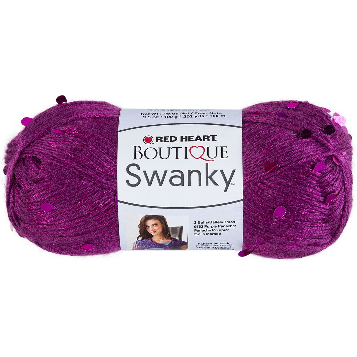 Red Heart Boutique Swanky Yarn-Berry Glamorous, Pk 3, Red Heart ...