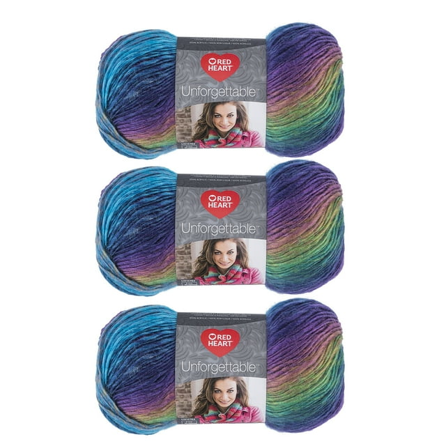 Red Heart Boutique Unforgettable Gossamer Yarn, 3 Pack, 100g, Acrylic ...
