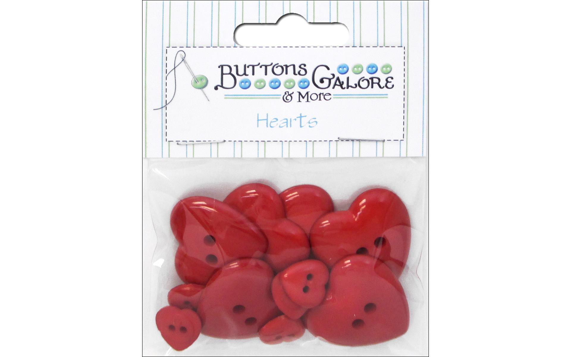 Red Heart Buttons – 45-Piece Assorted Sew-Through Craft & Sewing ...