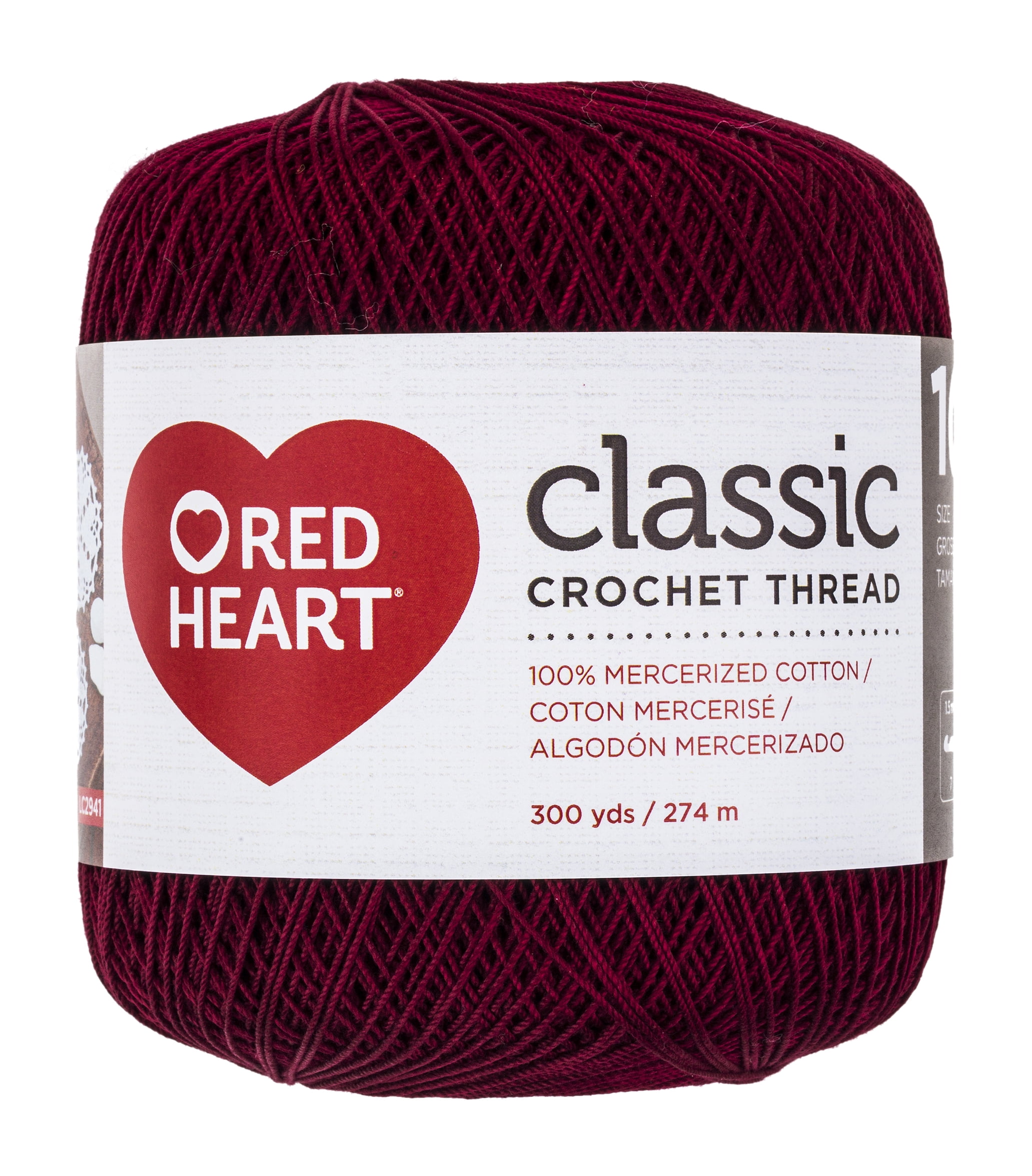 Red Heart Classic Cotton Size 10 Burgundy Thread, 1 Each - Walmart.com