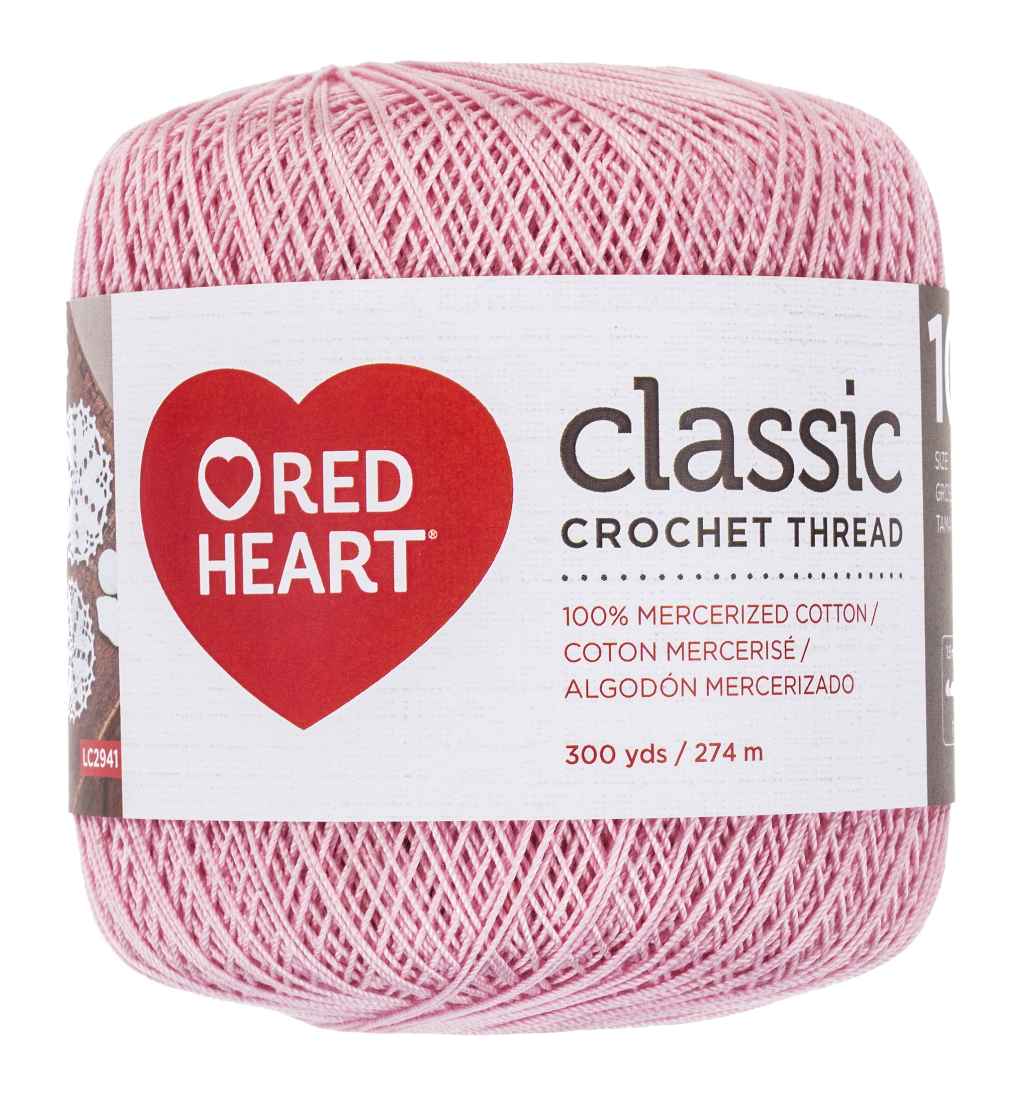 Red Heart Classic Size 10 Orchid Pink Cotton Crochet Thread for Home ...