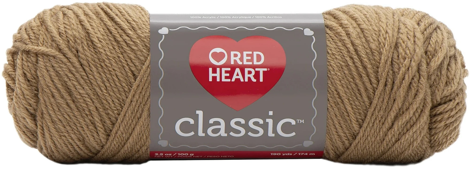Red Heart Classic Yarn 3.5oz/190yds, Warm Brown - Walmart.com