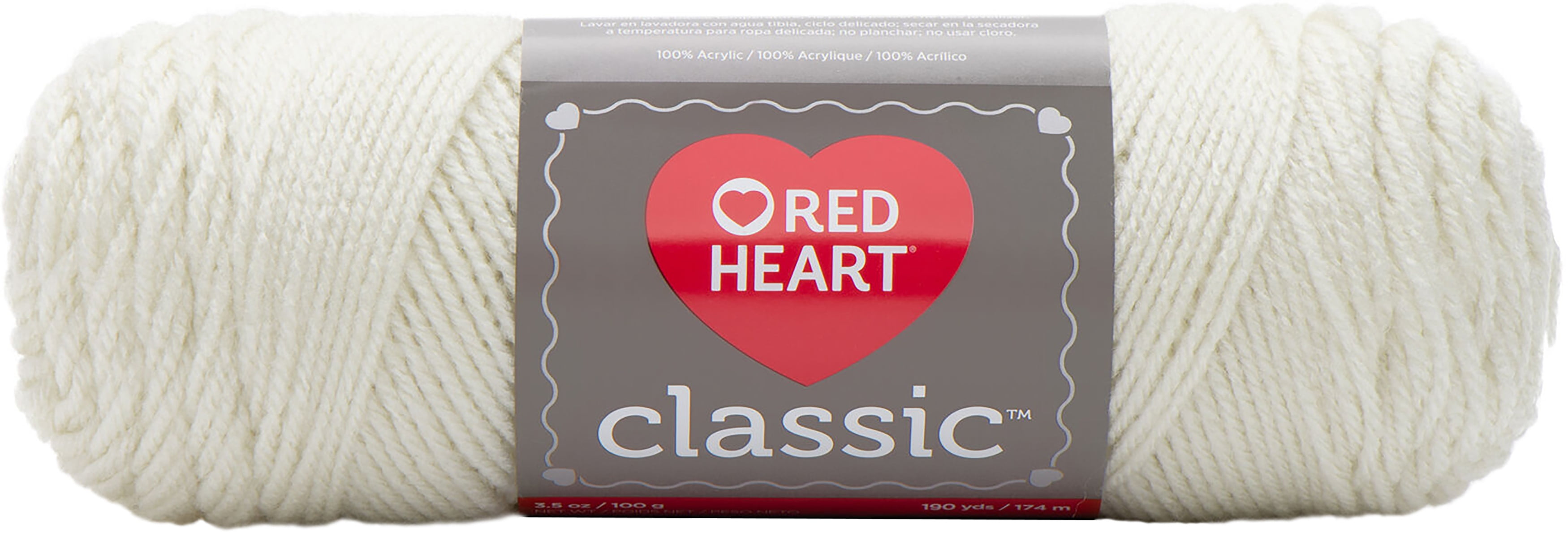 Red Heart Classic Yarn-Eggshell - Walmart.com