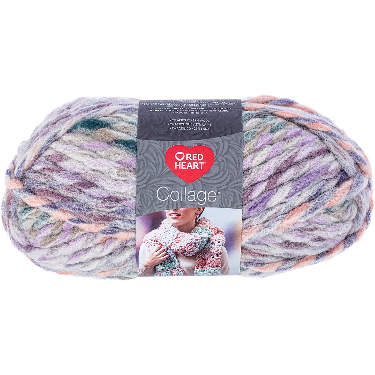 Red Heart Collage Yarn, Forget Me Not, 5oz(141g), Jumbo, Acrylic ...