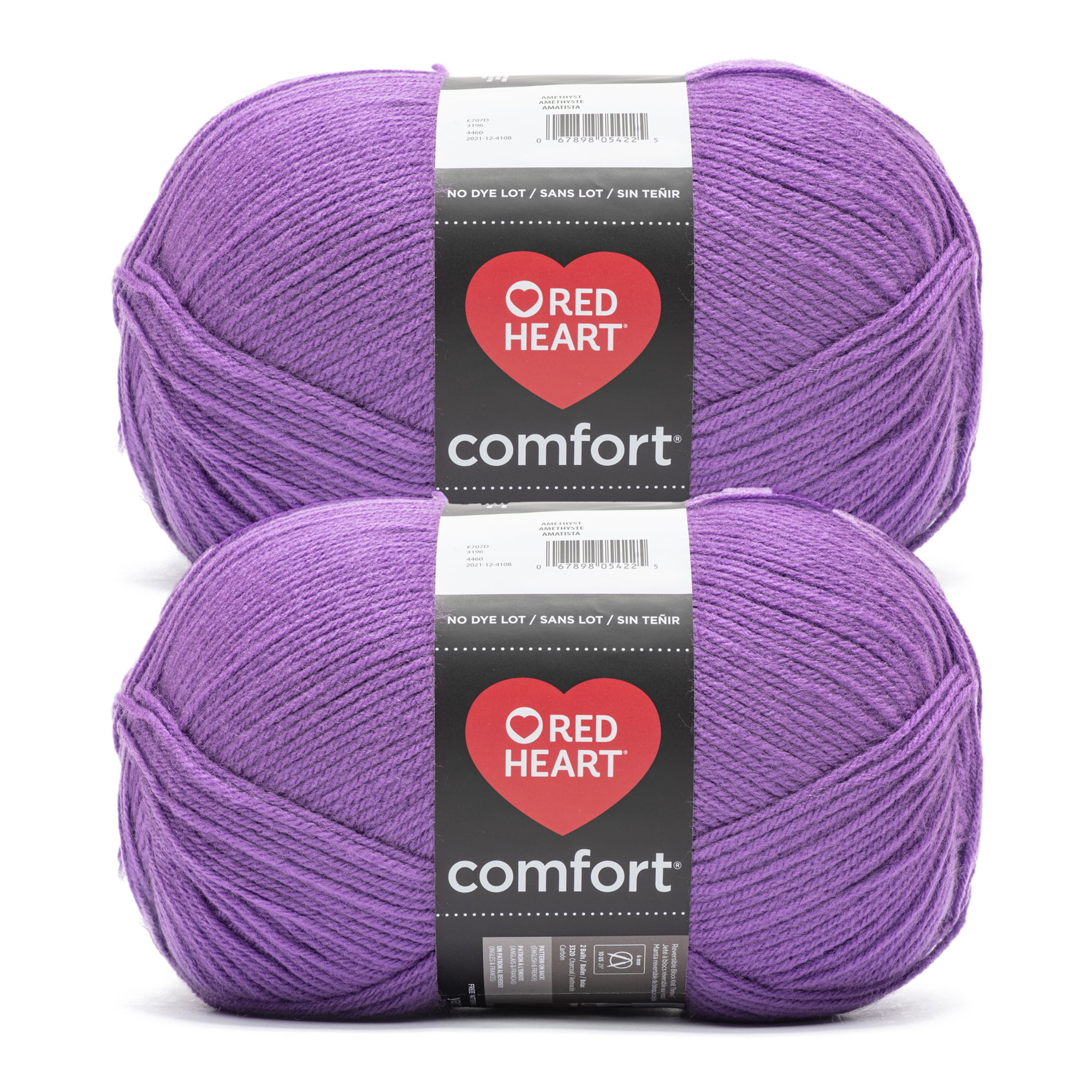 Red Heart® Comfort® #4 Medium Acrylic Yarn, Amethyst 16oz/454g 867 ...