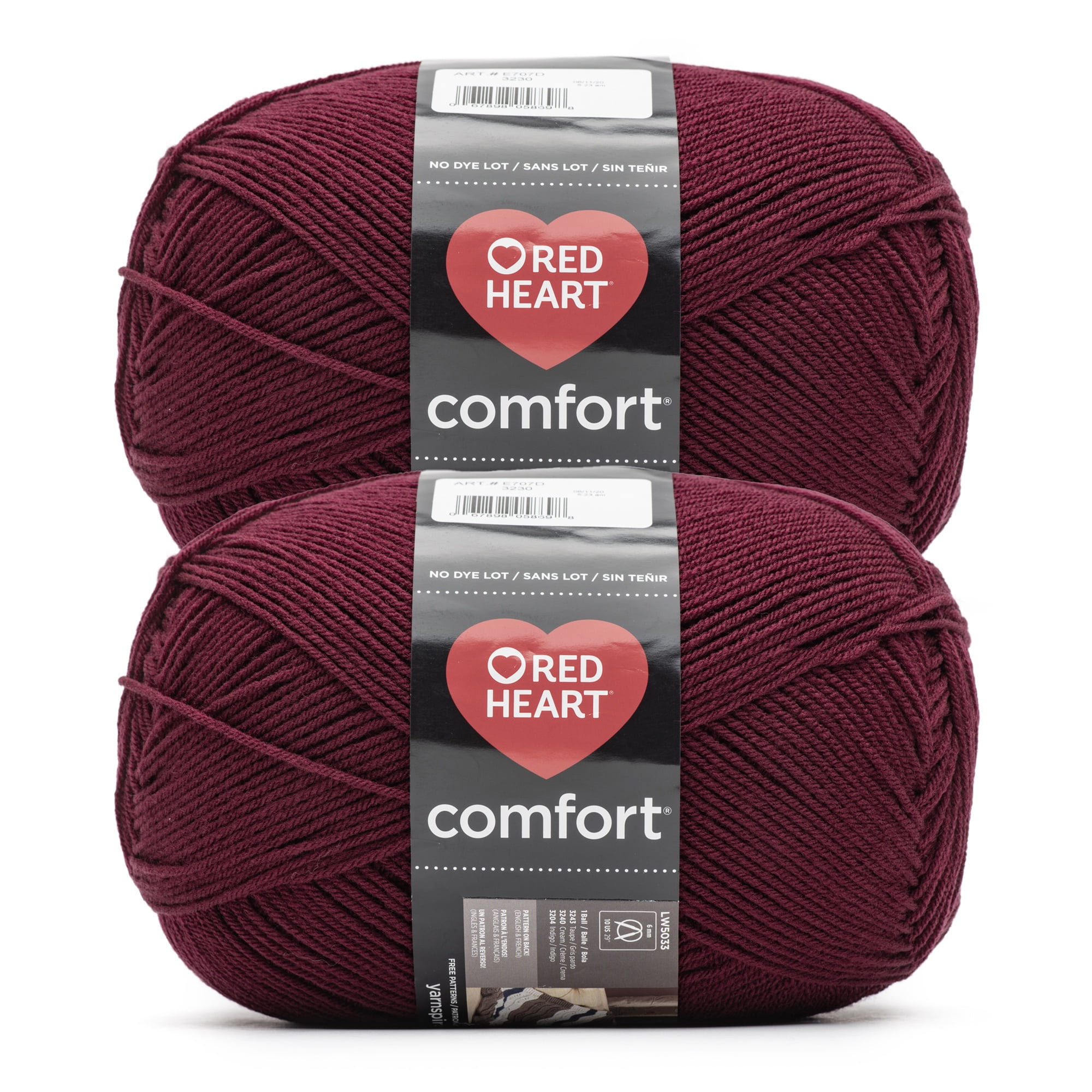 Red Heart® Comfort® #4 Medium Acrylic Yarn, Claret 16oz/454g 867 Yards ...