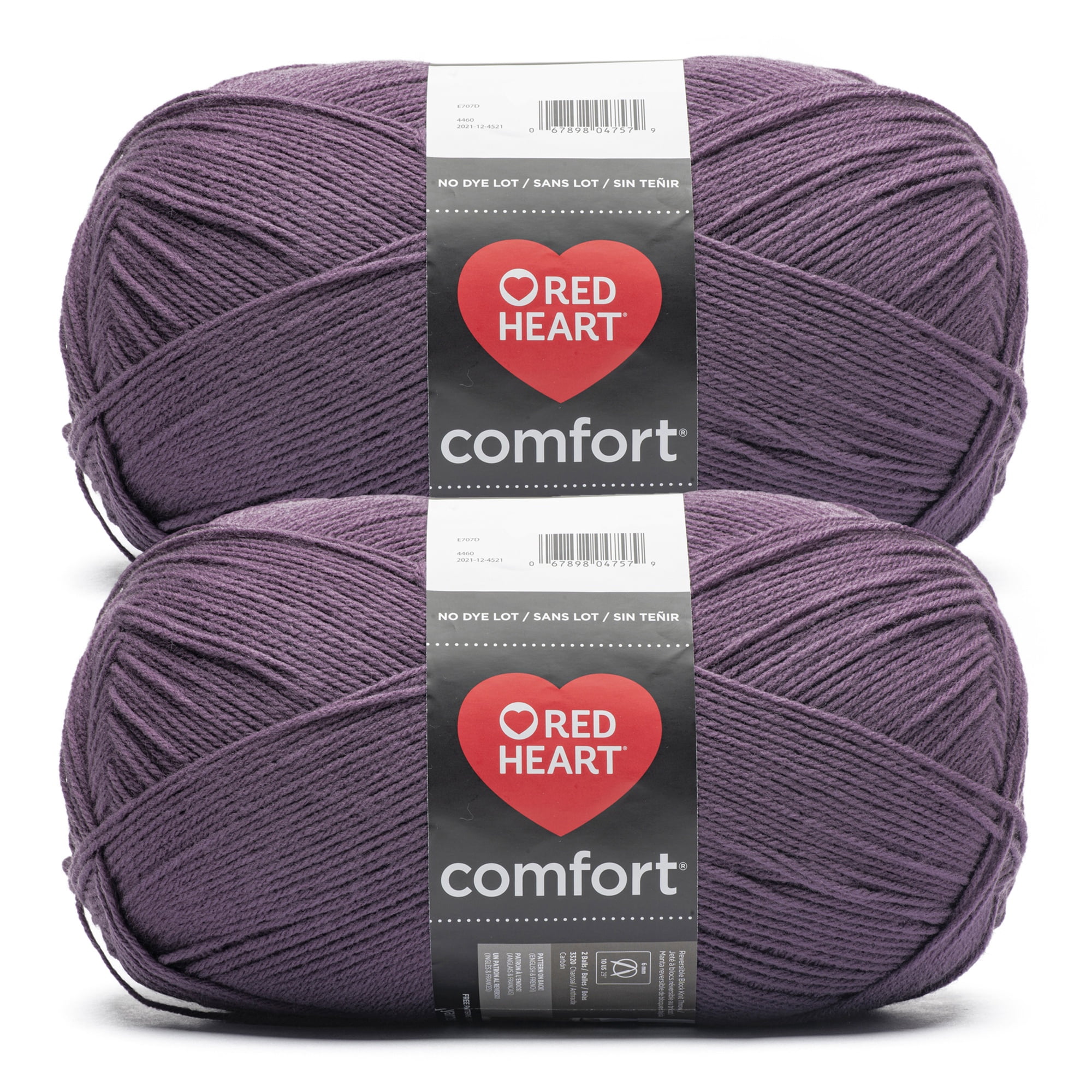 Red Heart® Comfort® #4 Medium Acrylic Yarn, Plum 16oz/454g 867 Yards (2 ...
