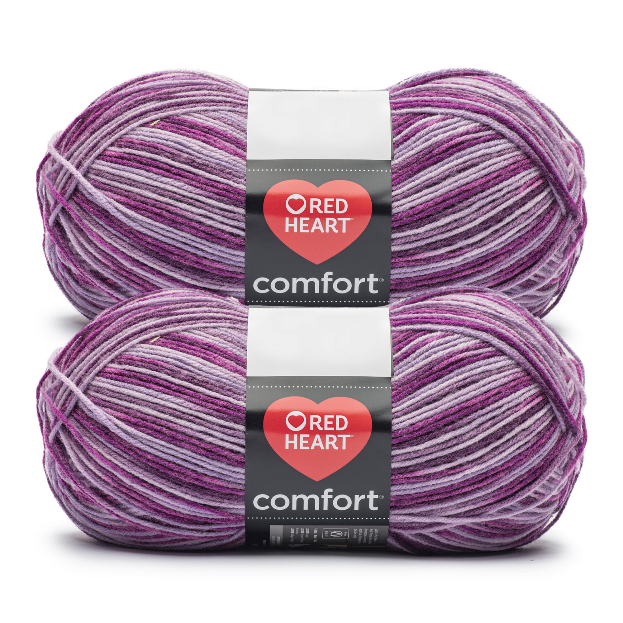 Red Heart® Comfort® #4 Medium Acrylic Yarn, Purple Tones 12oz/340g ...