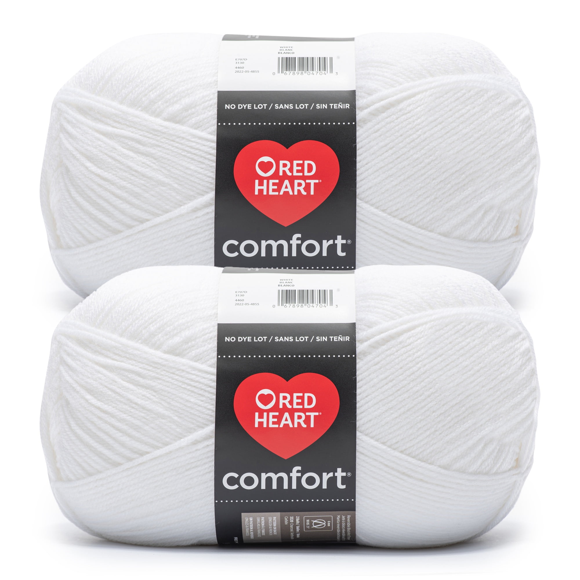 Red Heart® Comfort® #4 Medium Acrylic Yarn, White 16oz/454g 867 Yards ...