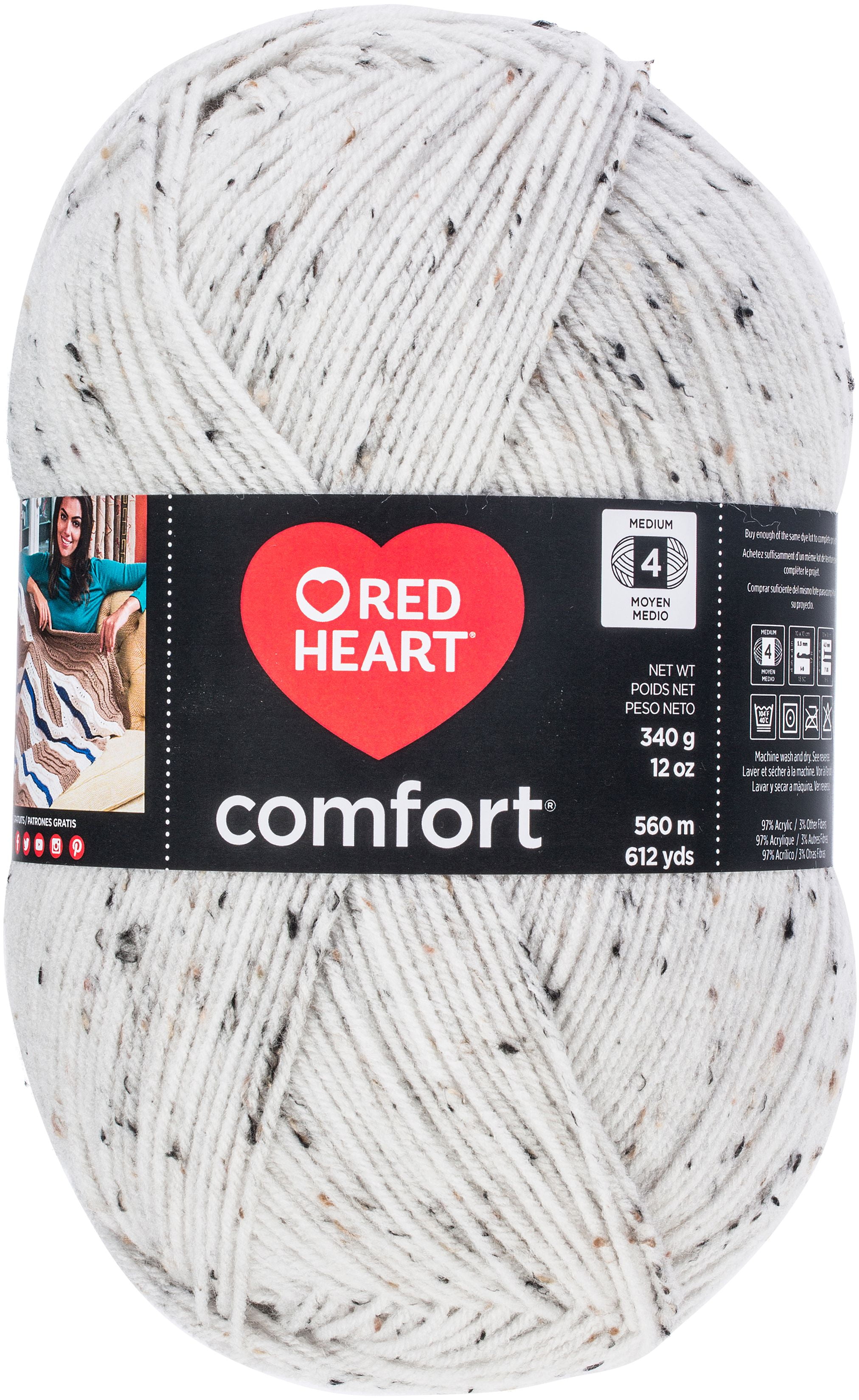 Red Heart Comfort Yarn-Cream Fleck - Walmart.com