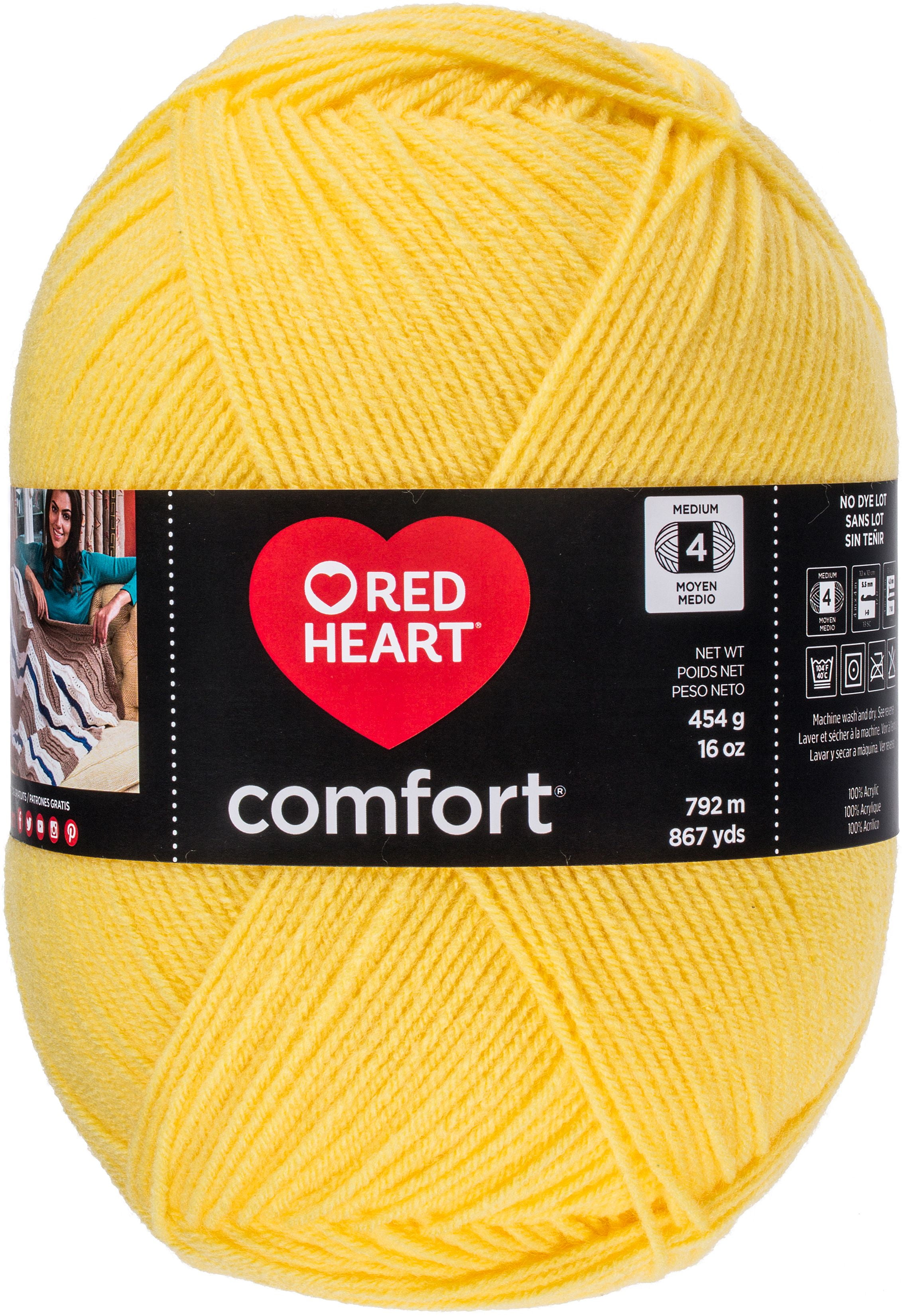 Red Heart Comfort Yarn-Lemon - Walmart.com