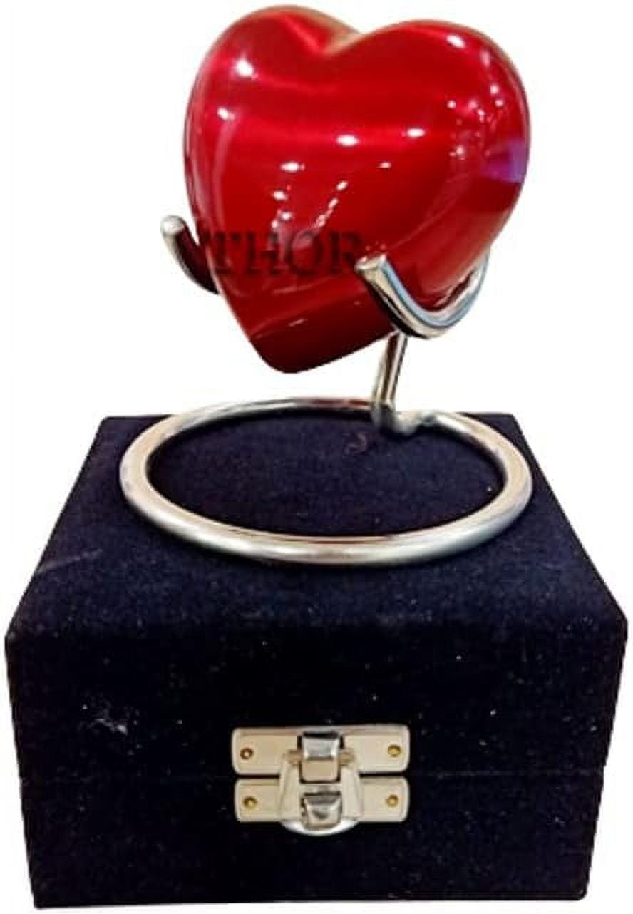 Red Heart Cremation Urn - Heart Keepsake Urn for Human Ashes with ...