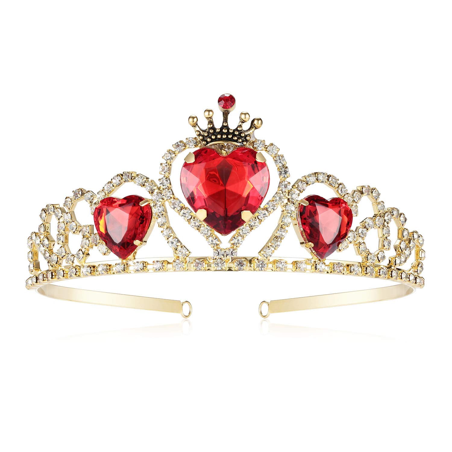 MINKUROW Red Heart Crown Descendants 3 Crown Halloween Costume ...