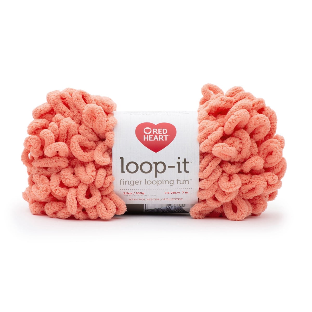 Red Heart Loop-It Jumbo 100% Polyester Play It Cool Yarn, 7.6 yd ...