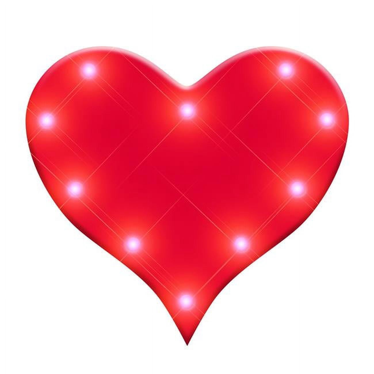 Red Heart Flashing Body Light Lapel Pins - Walmart.com