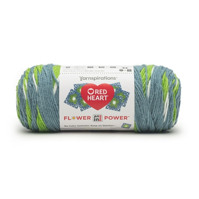 Red Heart Flower Power All-in-One Yarn, 250g, 417 yards, Come On Clover ...