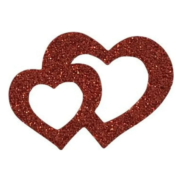 Red Heart Glitter Sticker (Each) - Walmart Business Supplies
