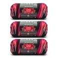 Red Heart® Granny Square™ #4 Med Acrylic Yarn, Blk-carnation 250g 417yd (3Pk) - Walmart.com