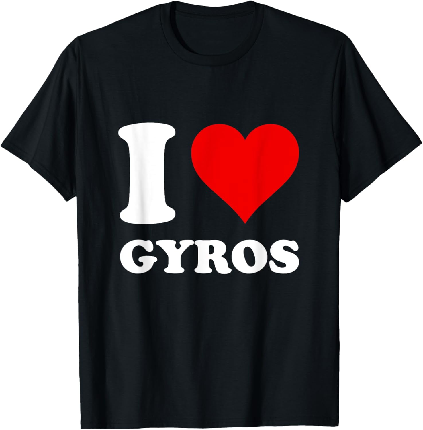 Red Heart I Love Gyros T-Shirt - Walmart.com