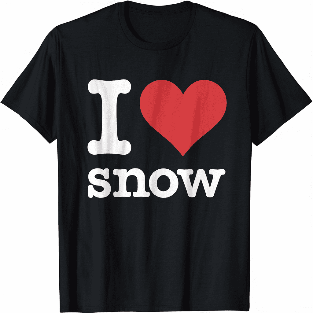 Red Heart I Love Snow Days T-Shirt - Walmart.com