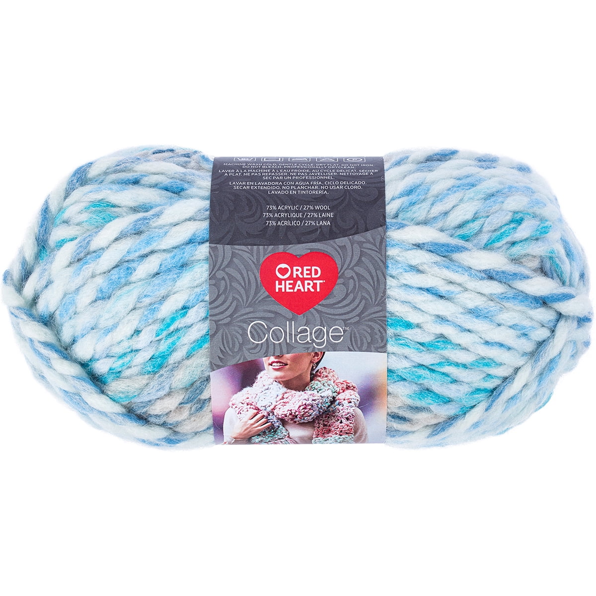 Red Heart Jumbo Wool Blend Acrylic Frozen Yarn, 55 yd - Walmart.com