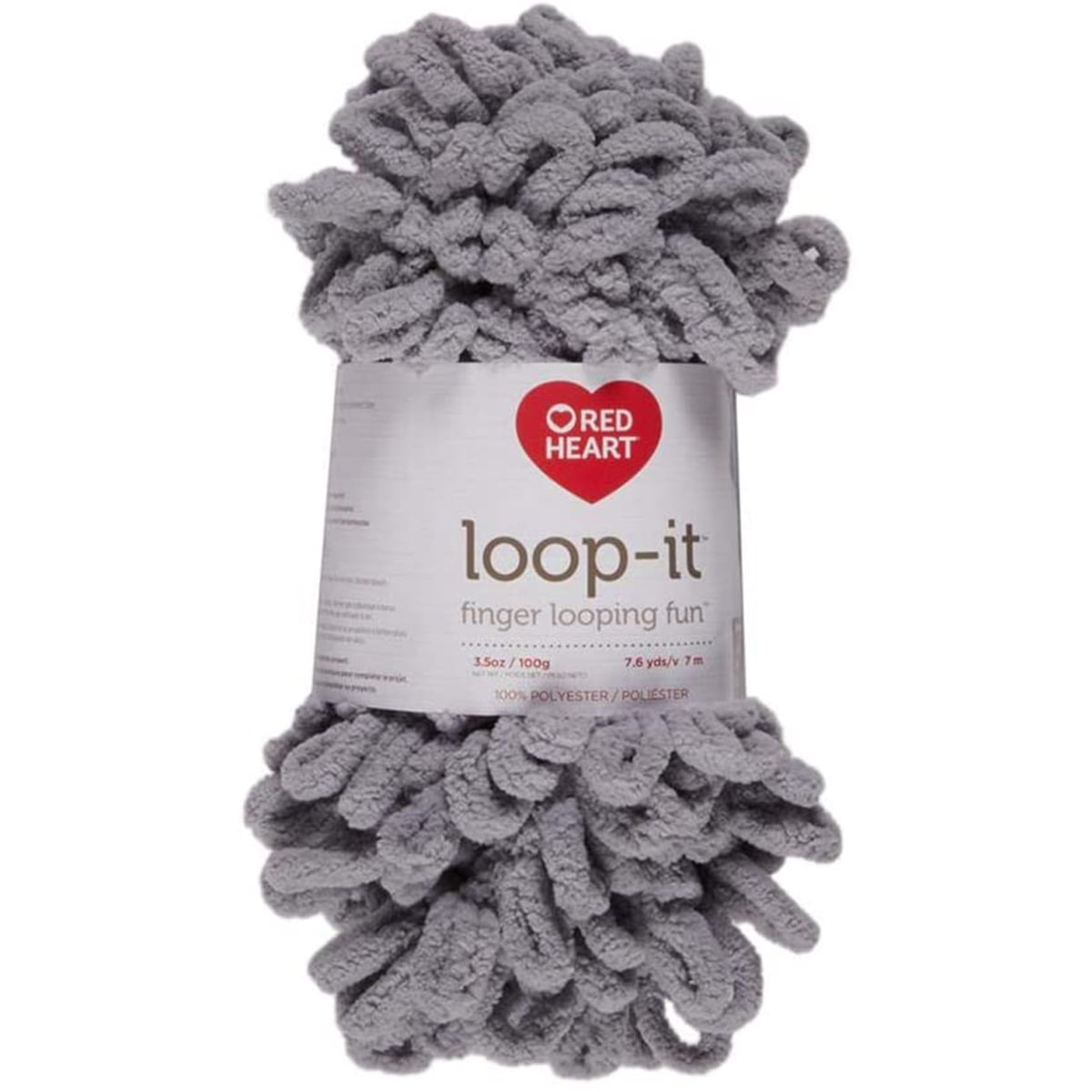 Red Heart Loop-It Yarn 100% Polyester Yarn For Knitting Crocheting ...