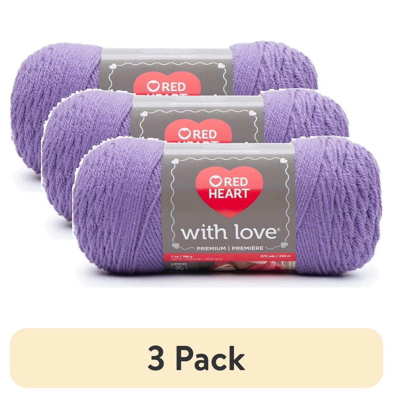 (3 pack) Red Heart With Love Yarn-Lilac - Walmart.com