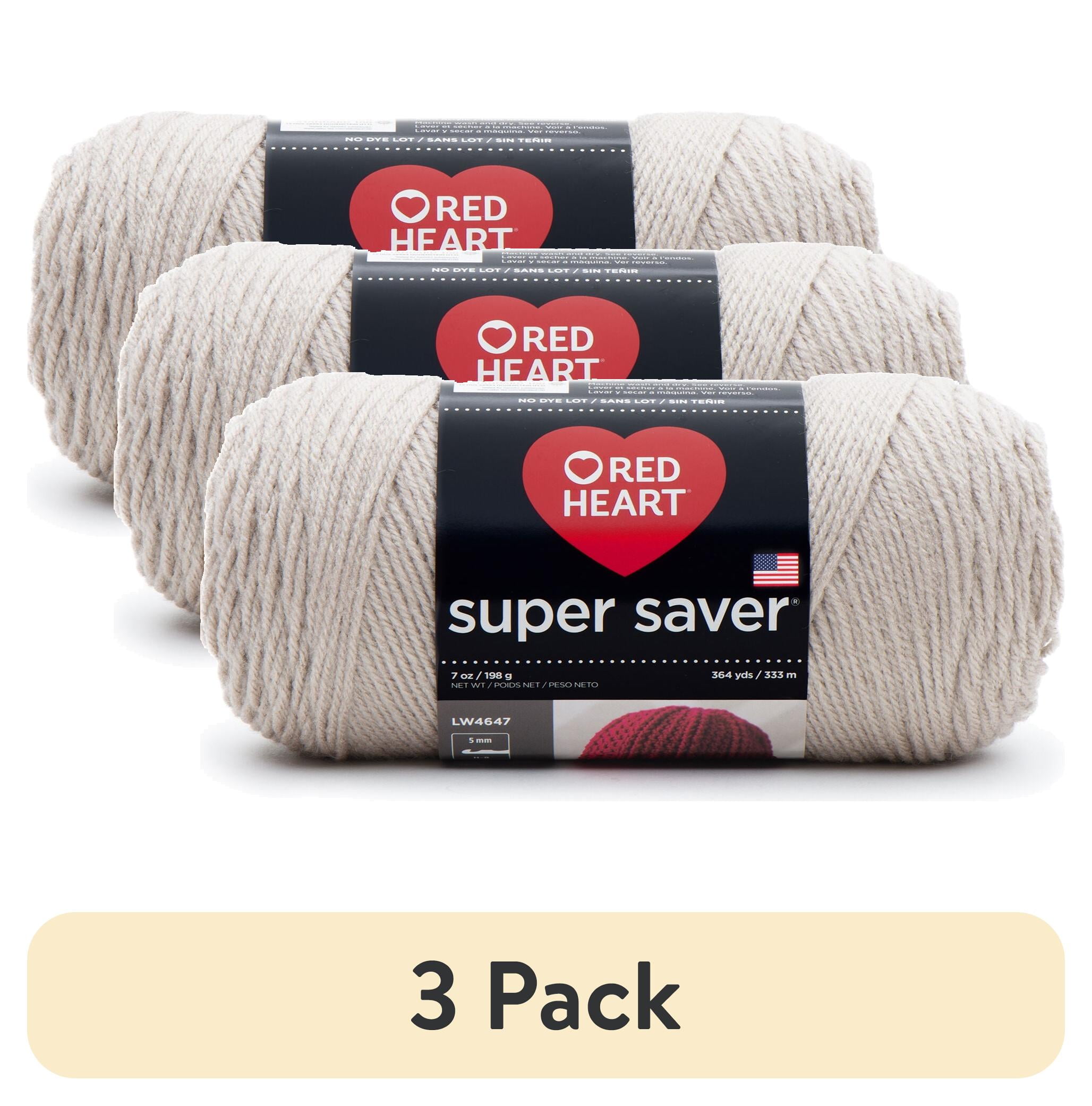 (3 pack) Red Heart Medium Acrylic Oatmeal Yarn, 364 yd - Walmart.com