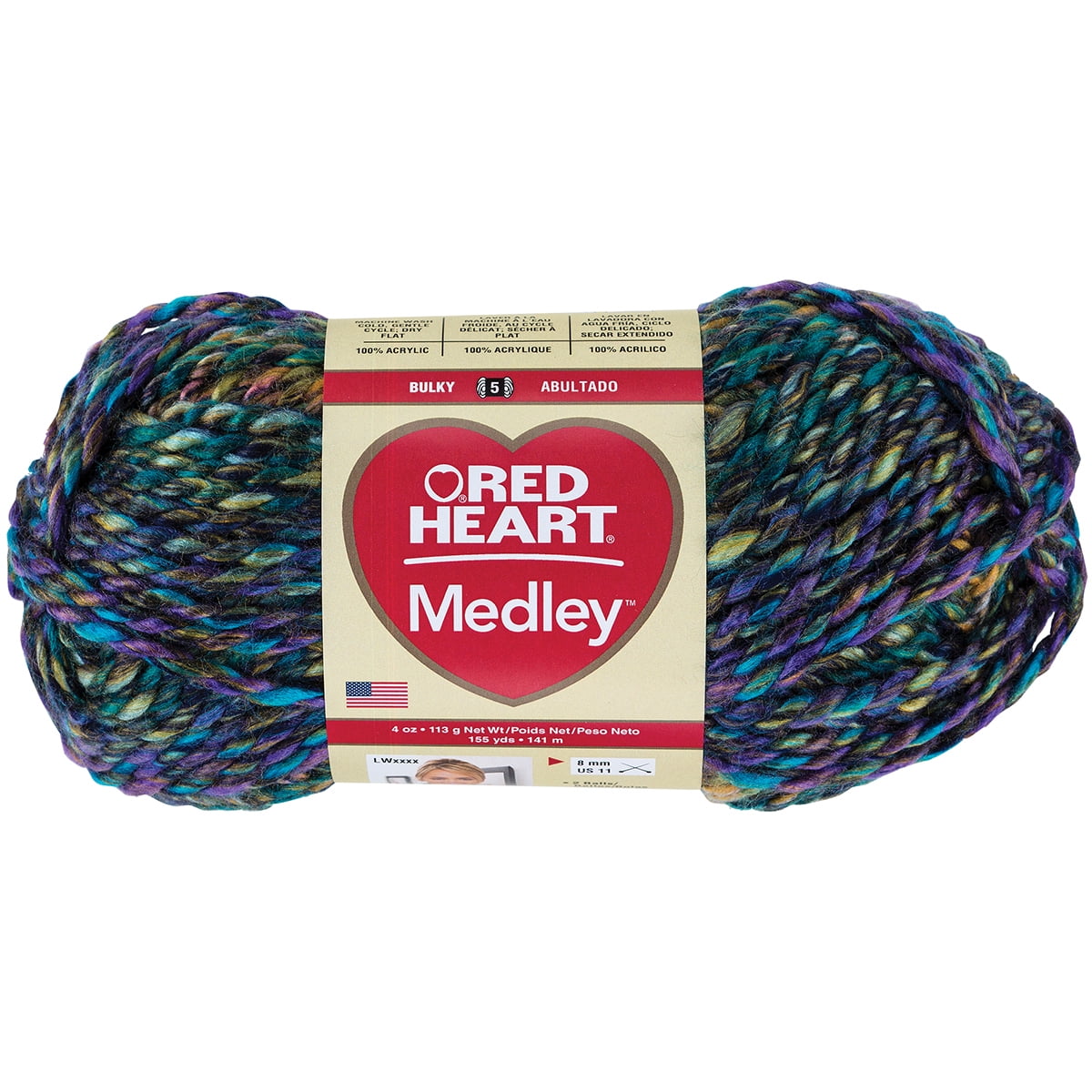 Red Heart Medley Yarn-Stained Glass - Walmart.com