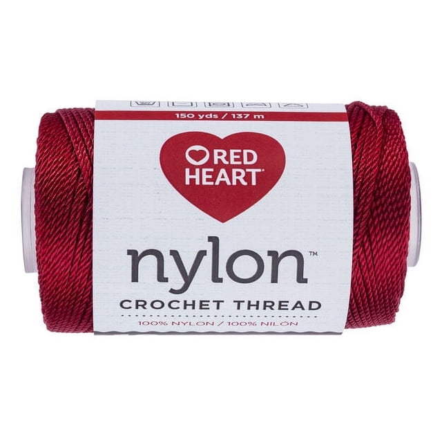 Red Heart Nylon Red Yarn, 150 Yds, Size 18 - Walmart.com