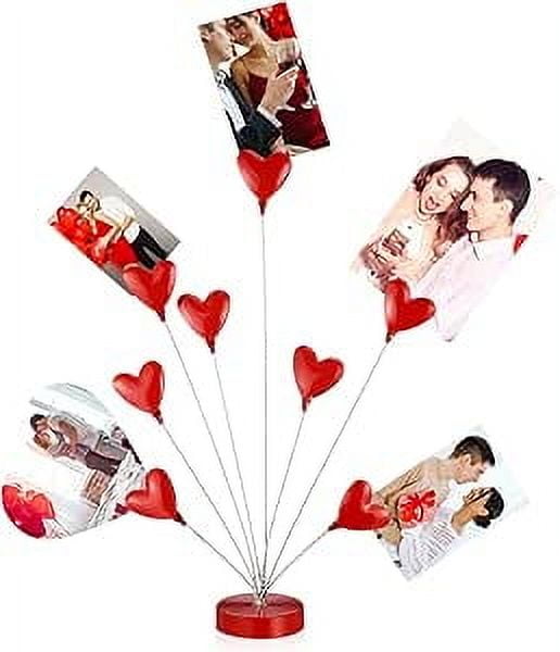 Red Heart Photo Tree Holder Clip 8 Branch Gift Card Tree Holder Photo ...