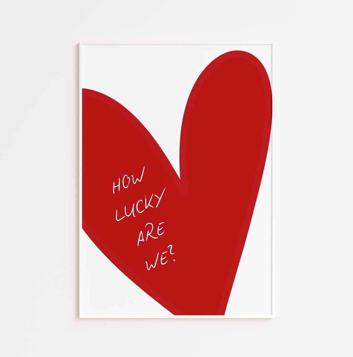 Red Heart Poster: Minimalist Valentine's Day Poster, Size 8x12 ...