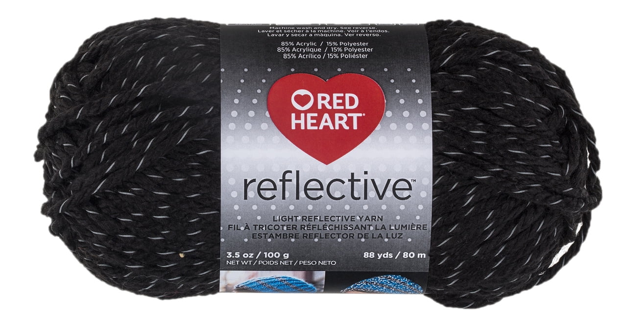 Red Heart Reflective Black Yarn, 88 Yd. - Walmart.com