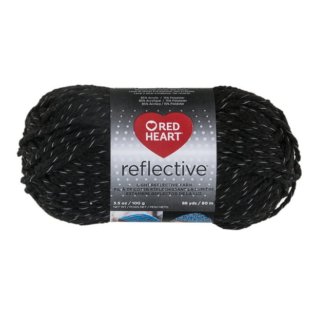 Red Heart Reflective Black Yarn, 88 Yd. - Walmart.com