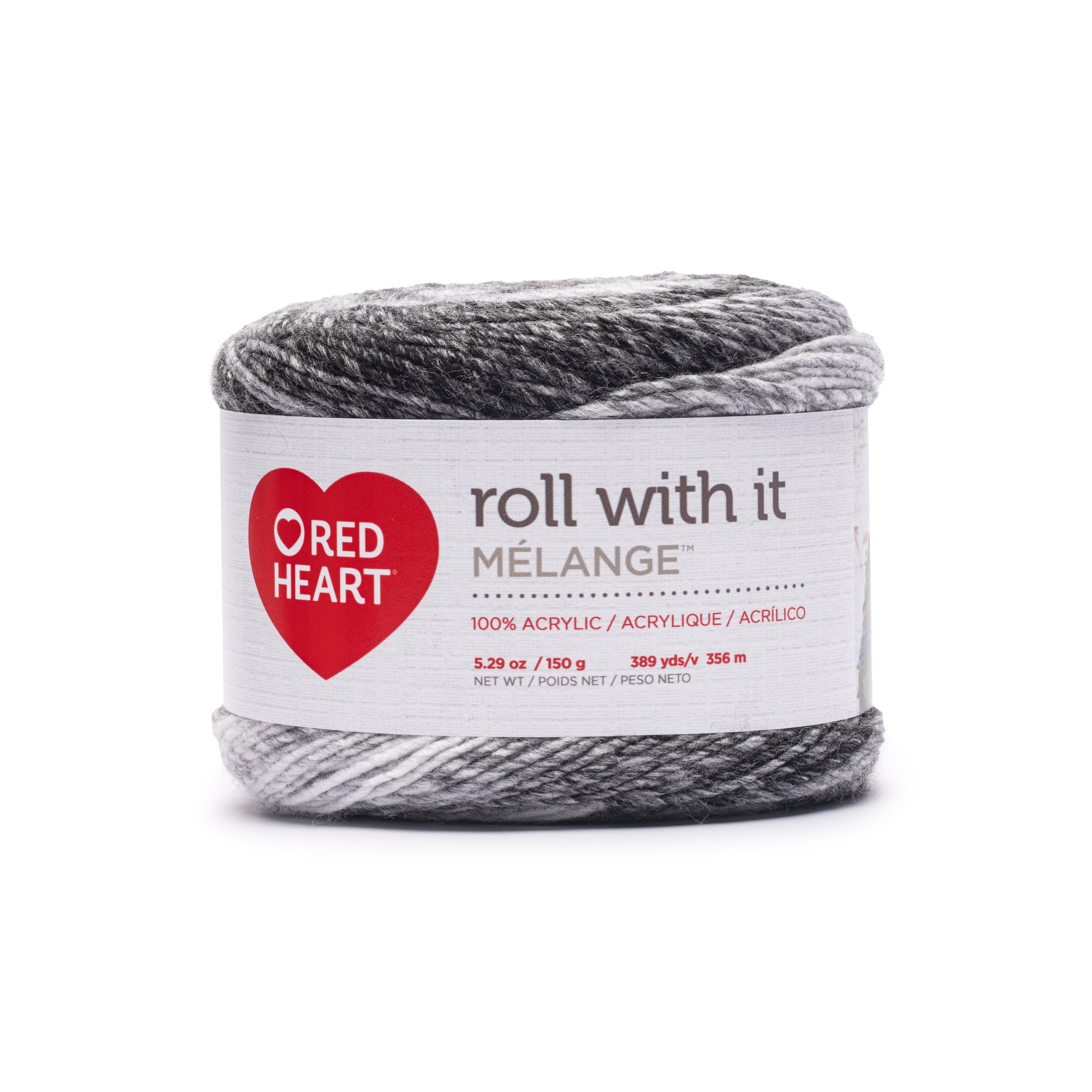 Red Heart® Roll With It Melange™ #4 Worsted (Medium) Acrylic Yarn ...