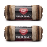 Red Heart® Super Saver Jumbo™ #4 Worsted Acrylic Yarn, Latte stripe ...