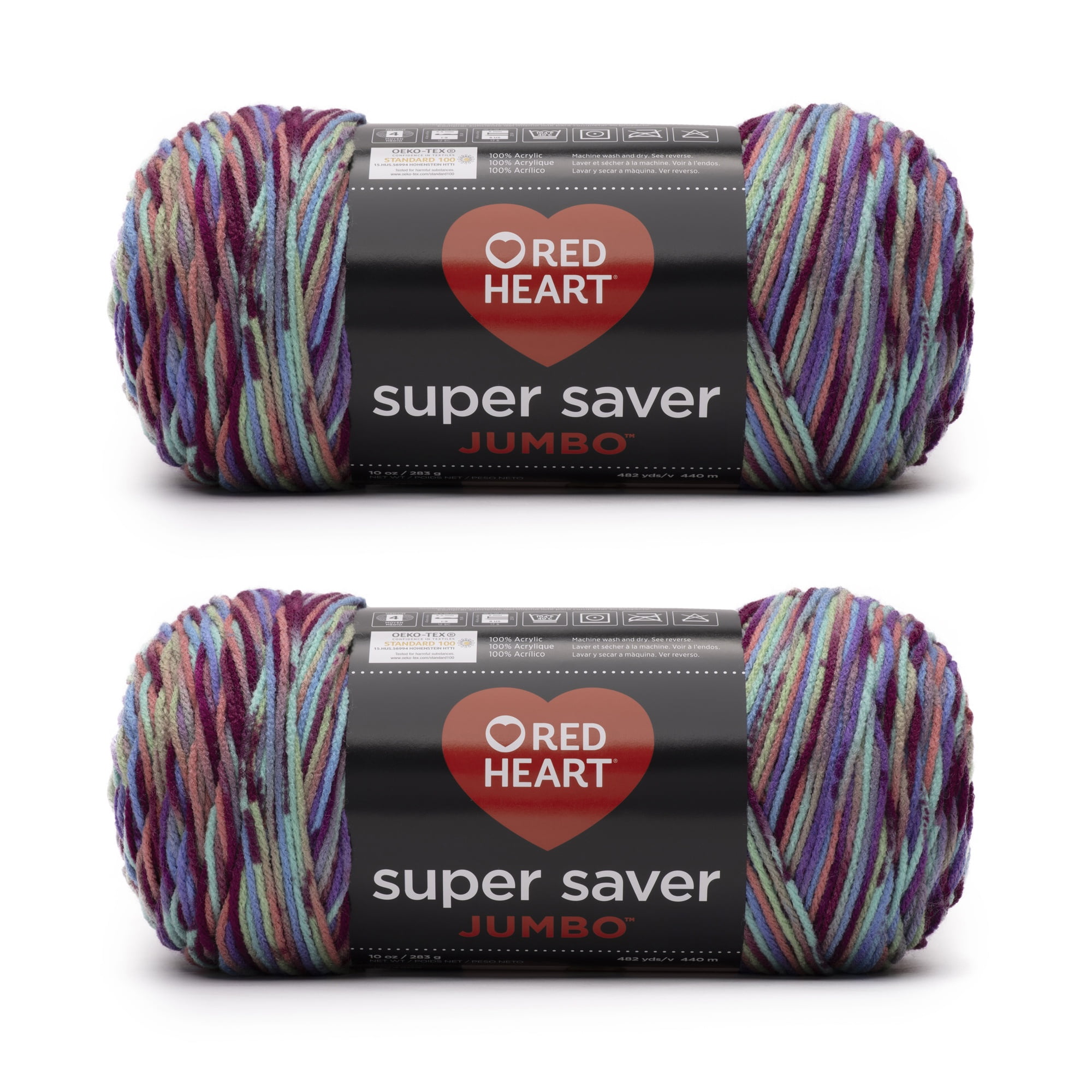 Red Heart® SS JUMBO #4 Worsted Acrylic Yarn, Starburst print 10oz/283g ...