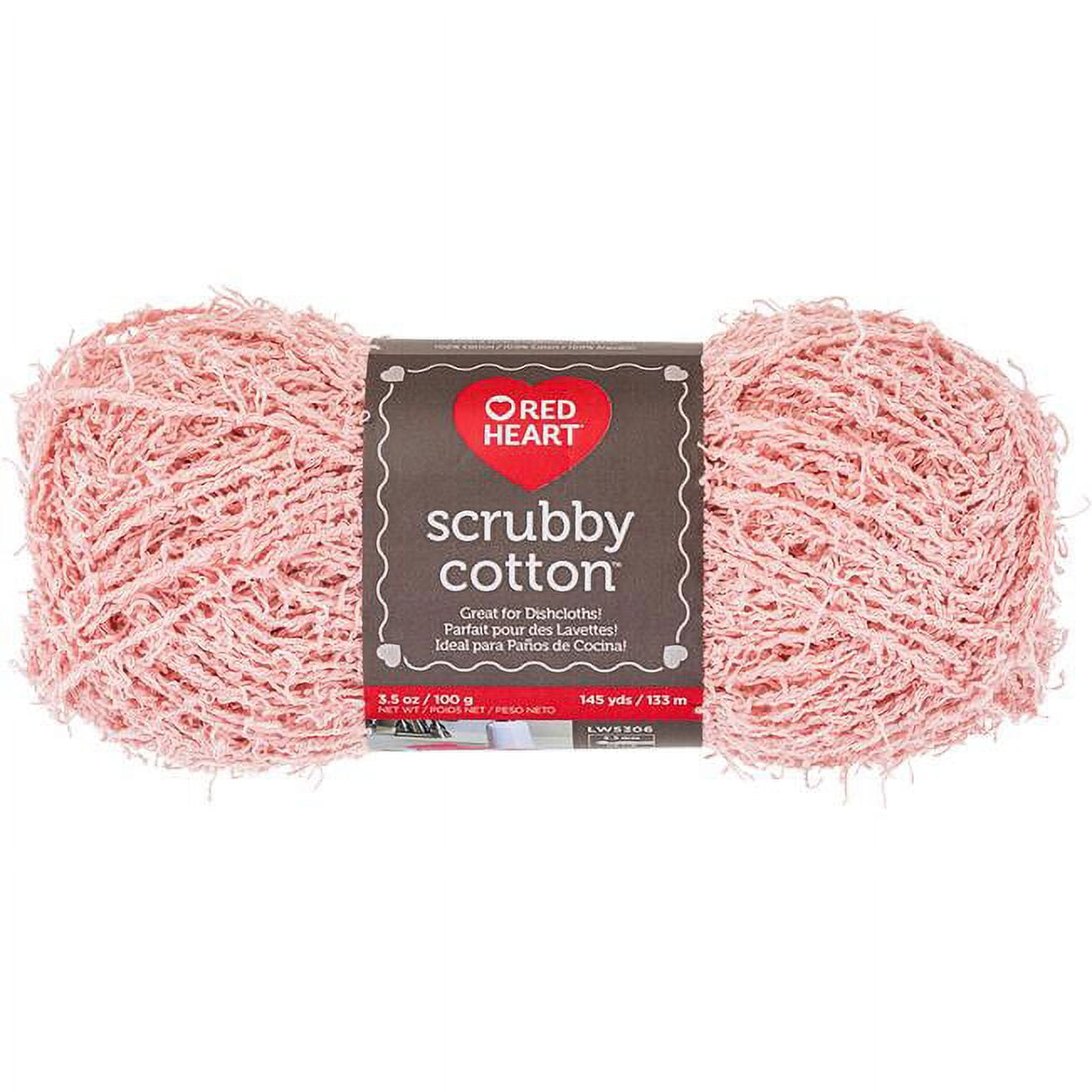 Red Heart Scrubby Cotton Yarn-Peachy - Walmart.com