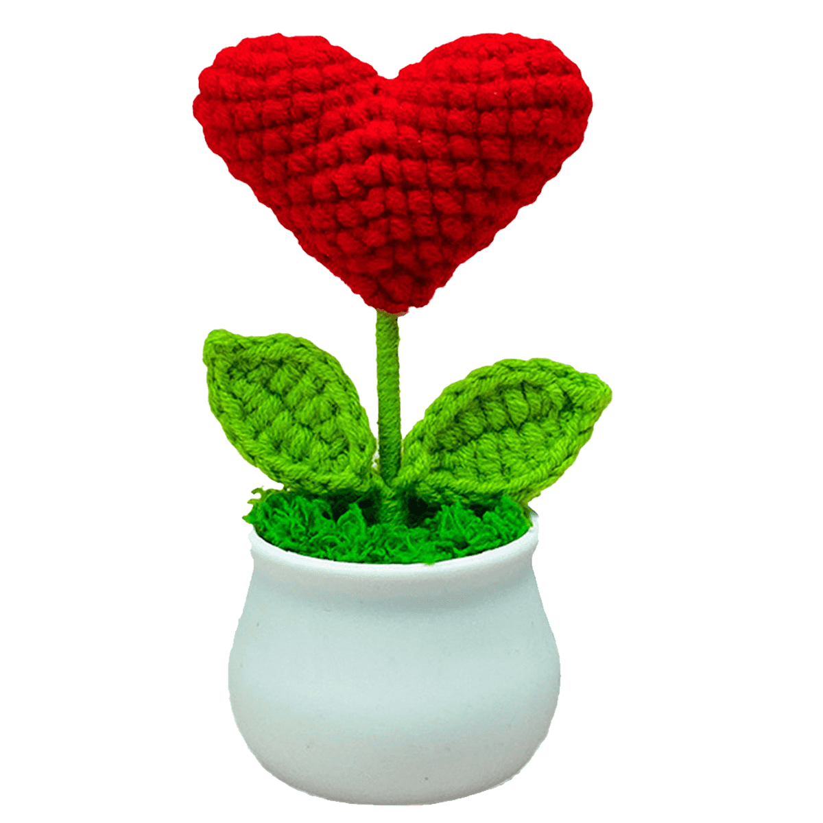 Red Heart-Shaped Artificial Plants — Small Fake Potted Plants for Table ...