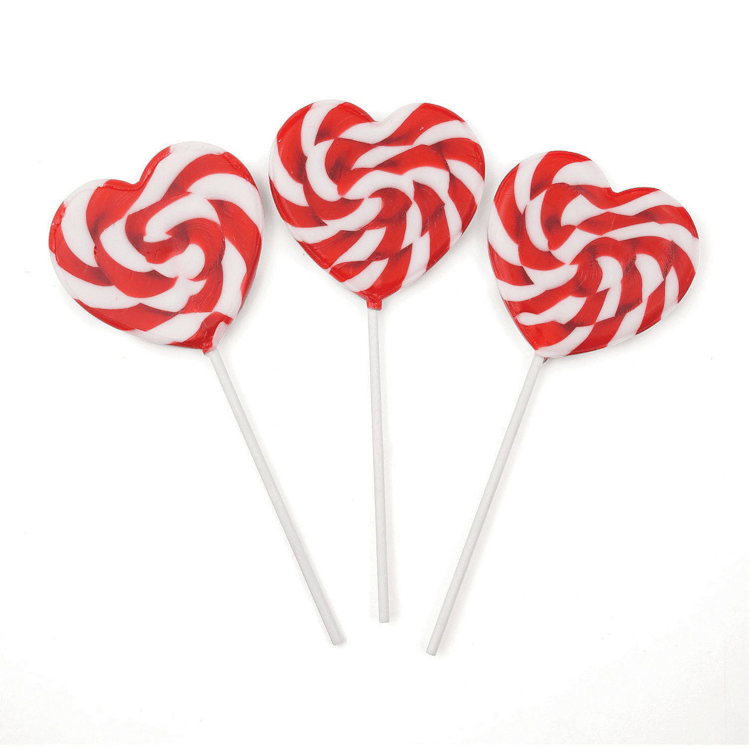 Red Heart Shaped Swirl Pop - Edibles - 12 Pieces - Walmart.com